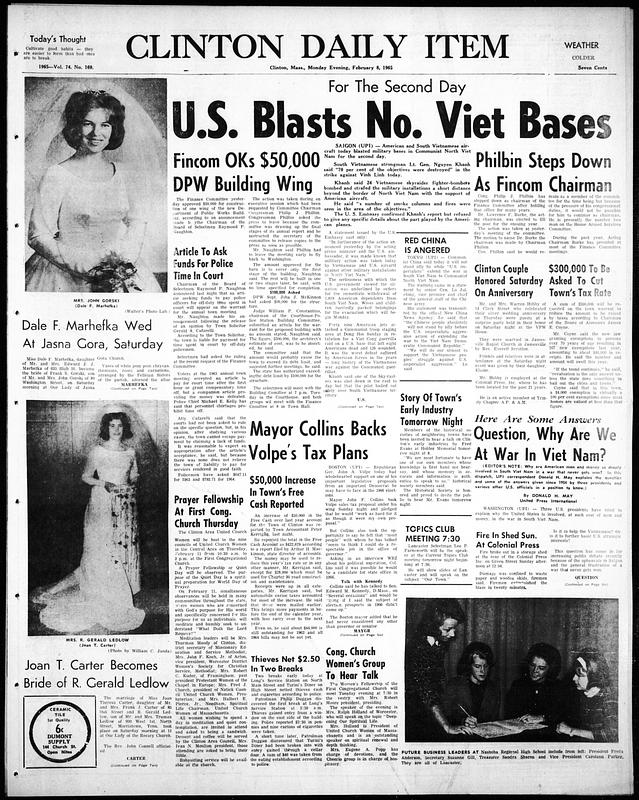 Clinton Daily Item. February 08, 1965 - Digital Commonwealth