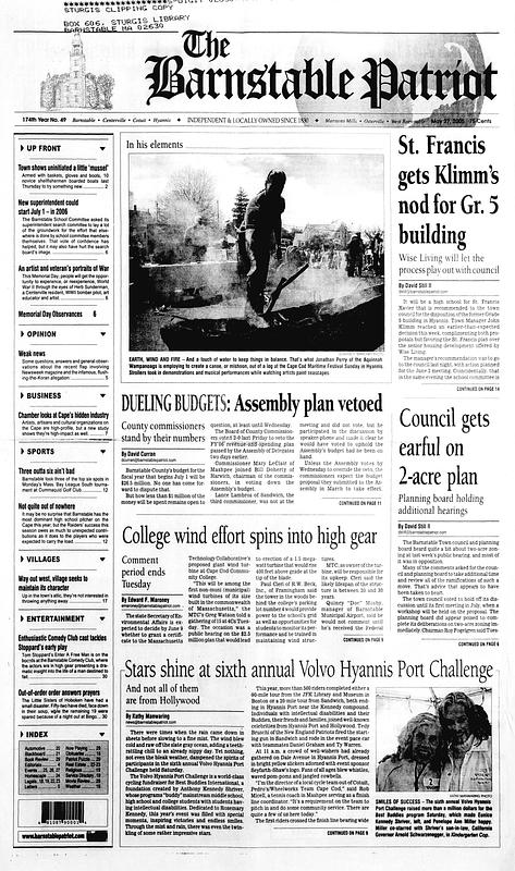 Barnstable Patriot. May 27, 2005 - Digital Commonwealth