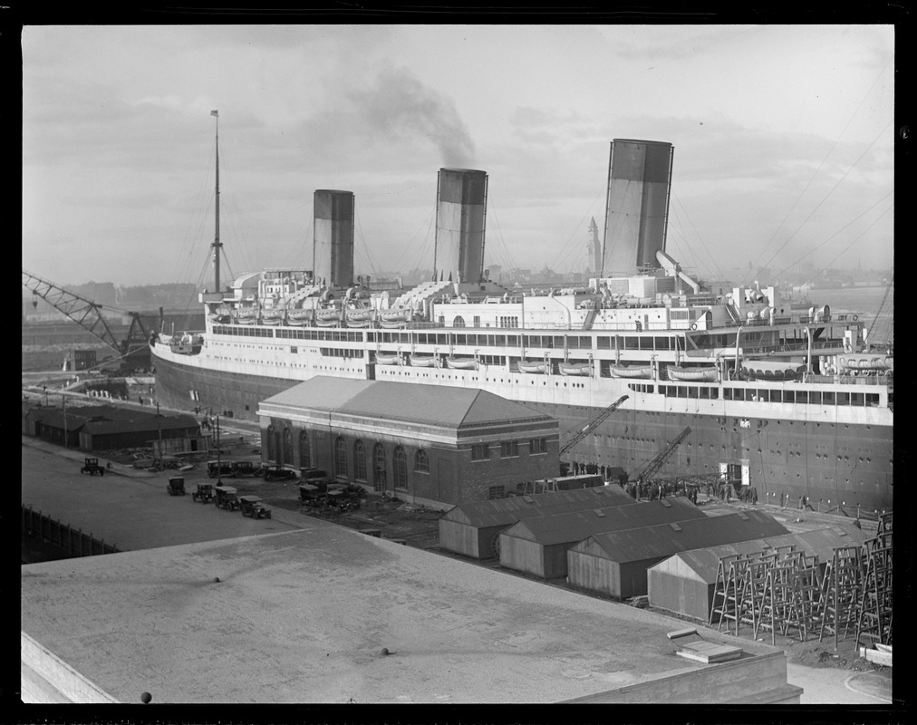 SS Majestic in South Boston drydock - Digital Commonwealth