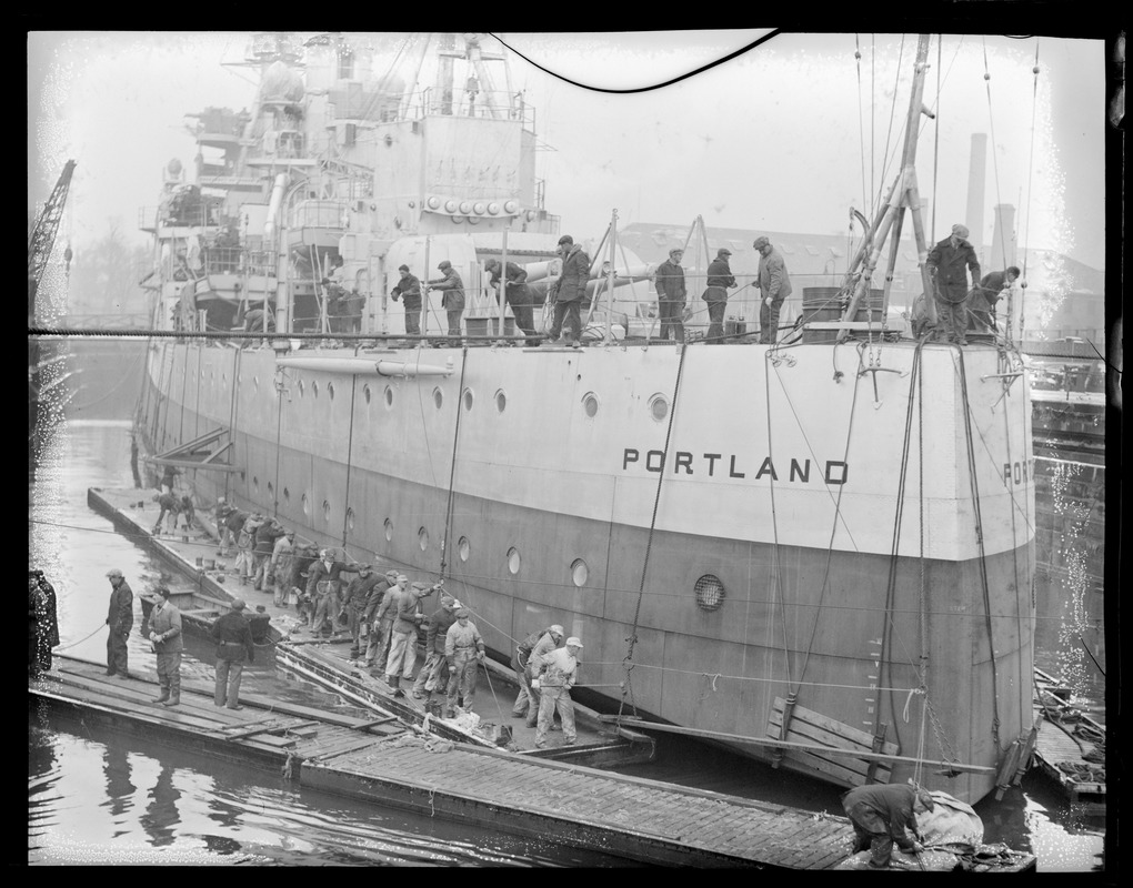 USS Portland in Navy Yard - Digital Commonwealth