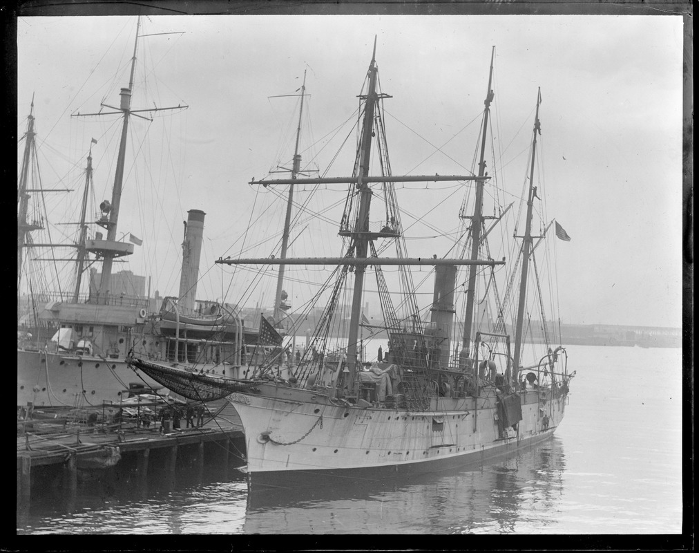 USS Nantucket, Mass. Training ship, at Navy Yard - Digital Commonwealth