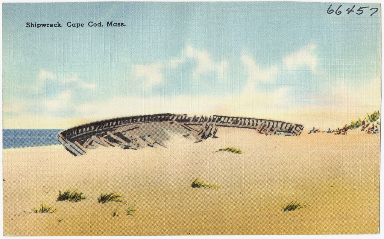 Shipwreck, Cape Cod, Mass. - Digital Commonwealth