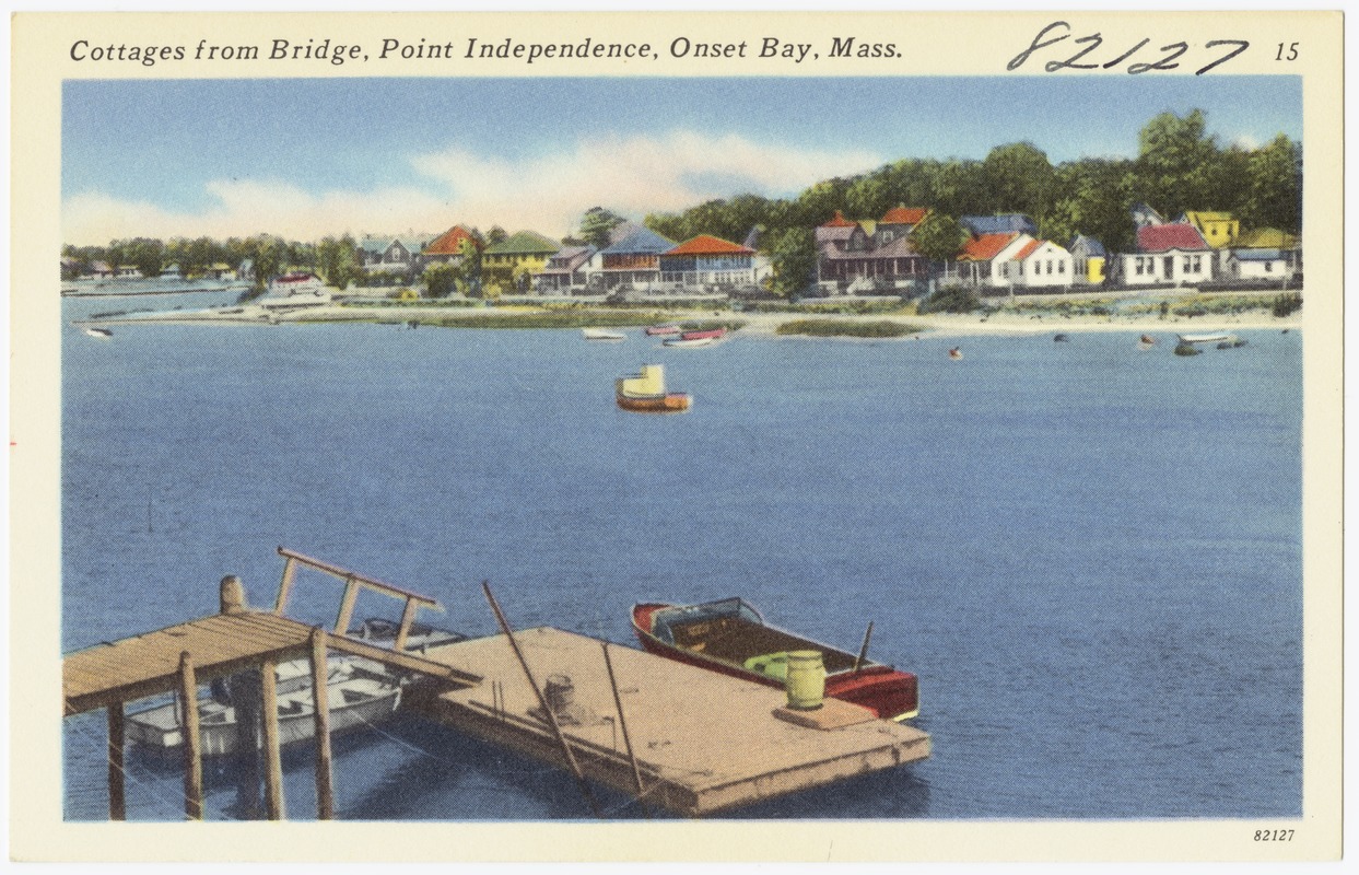 Cottages from Bridge, Point Independence, Onset Bay, Mass. - Digital ...