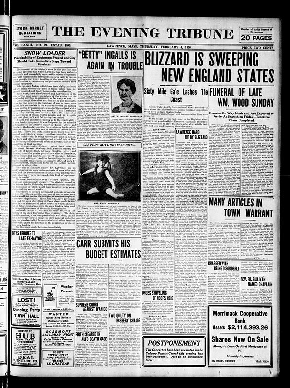 The Evening Tribune. February 04, 1926 - Digital Commonwealth