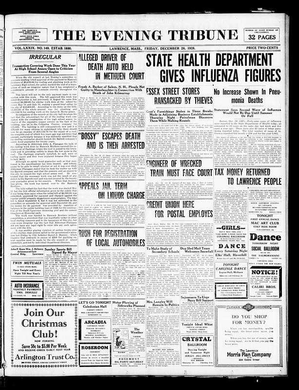 The Evening Tribune. December 28, 1928 - Digital Commonwealth