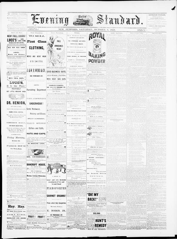 Evening Standard. October 04, 1879 - Digital Commonwealth