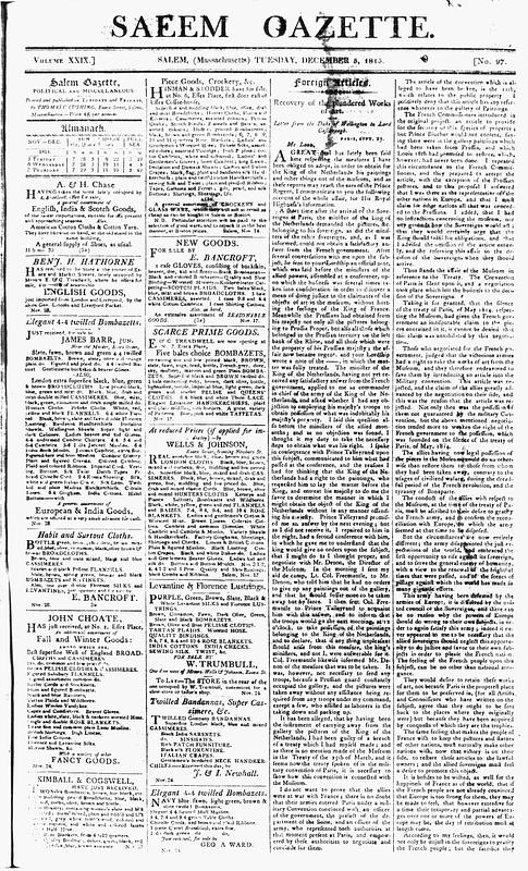 The Salem Gazette. December 05, 1815 - Digital Commonwealth