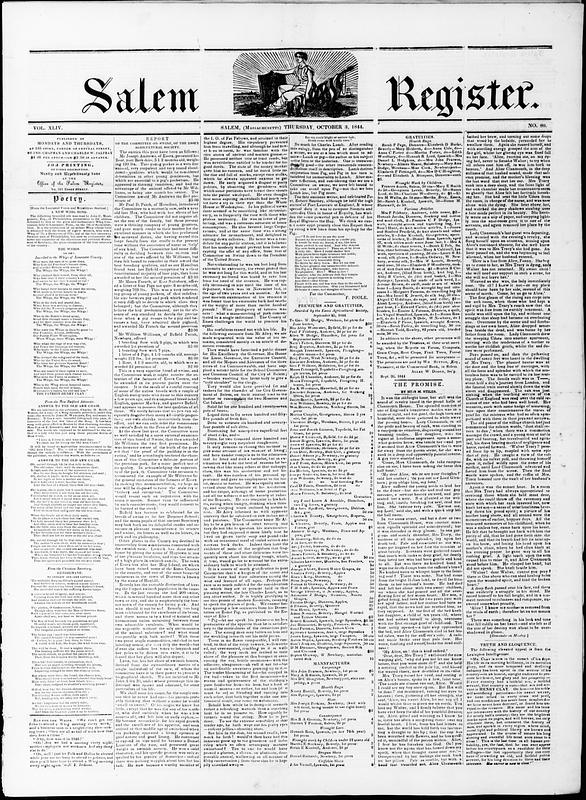 Salem Register. October 03, 1844 - Digital Commonwealth