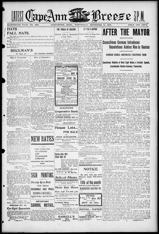 Cape Ann Breeze. September 11, 1901 - Digital Commonwealth