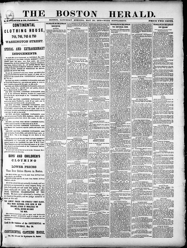 The Boston Herald. May 20, 1876 - Digital Commonwealth