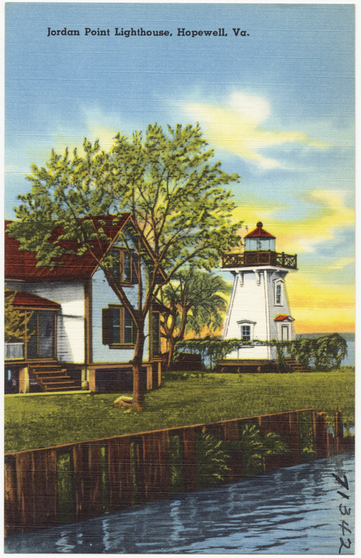 Jordan Point Lighthouse, Hopewell, Va. - Digital Commonwealth