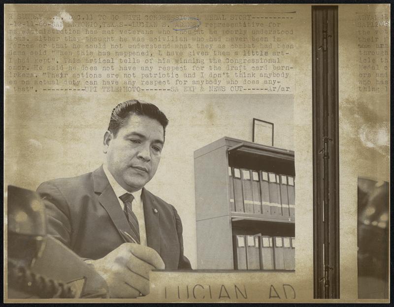 Lucian S. Adams, representative for the veterans administration has met ...