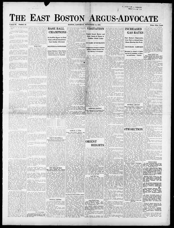 East Boston Argus-Advocate - Digital Commonwealth
