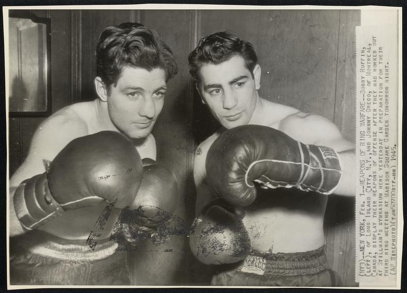 Weapons of Ring Warfare -- Bobby Ruffin, (left), of Long Island City, N ...