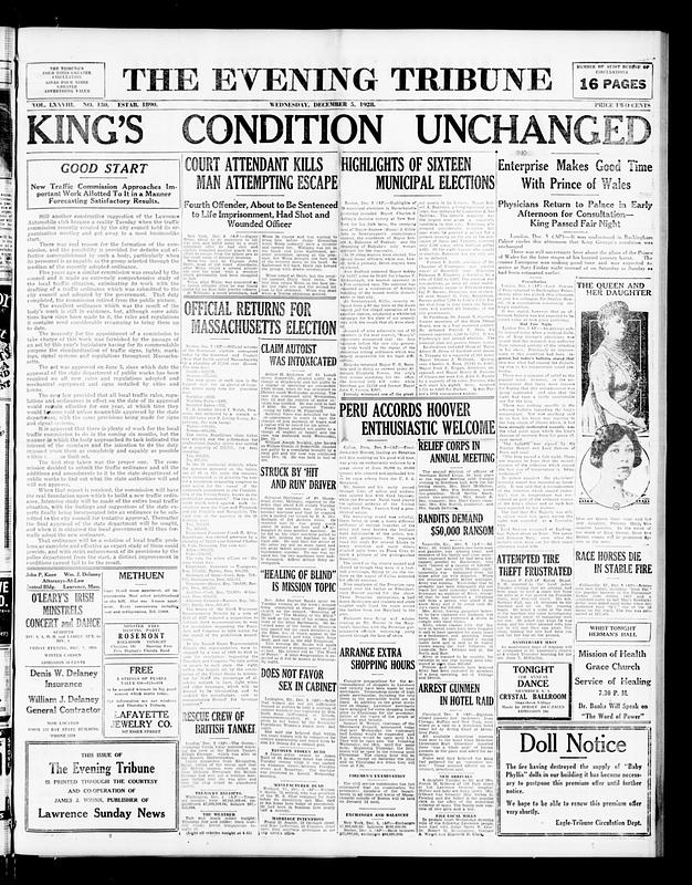 The Evening Tribune. December 05, 1928 - Digital Commonwealth
