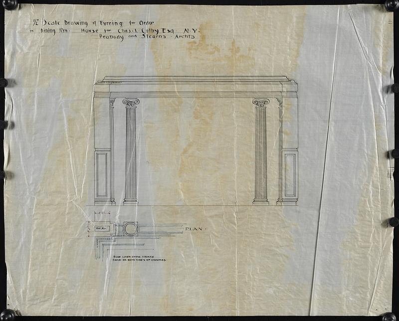 Half-inch scale drawing of furring for order in dining room - Digital ...