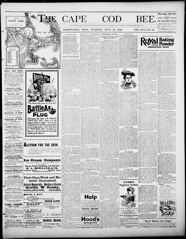 The Cape Cod Bee. July 21, 1896 - Digital Commonwealth