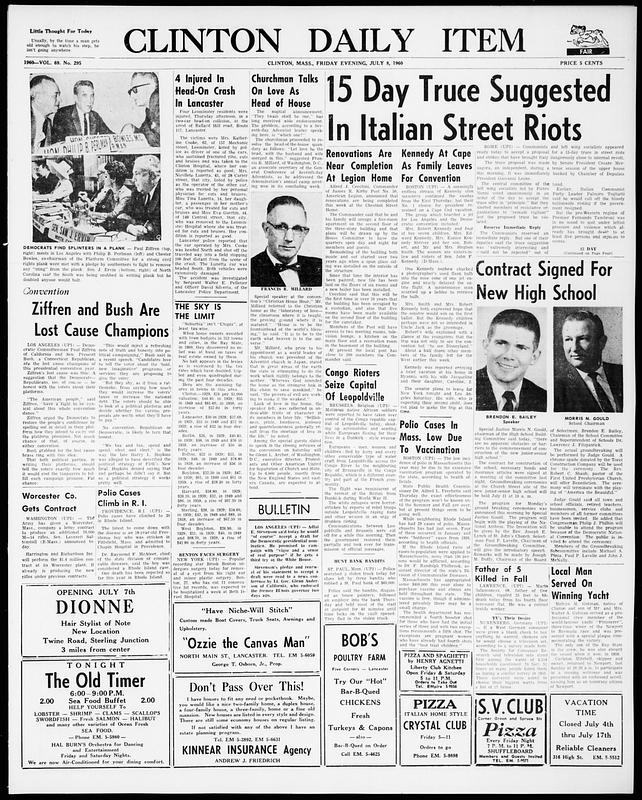 Clinton Daily Item. July 08, 1960 - Digital Commonwealth