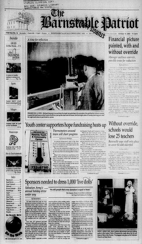Barnstable Patriot. October 10, 2003 - Digital Commonwealth