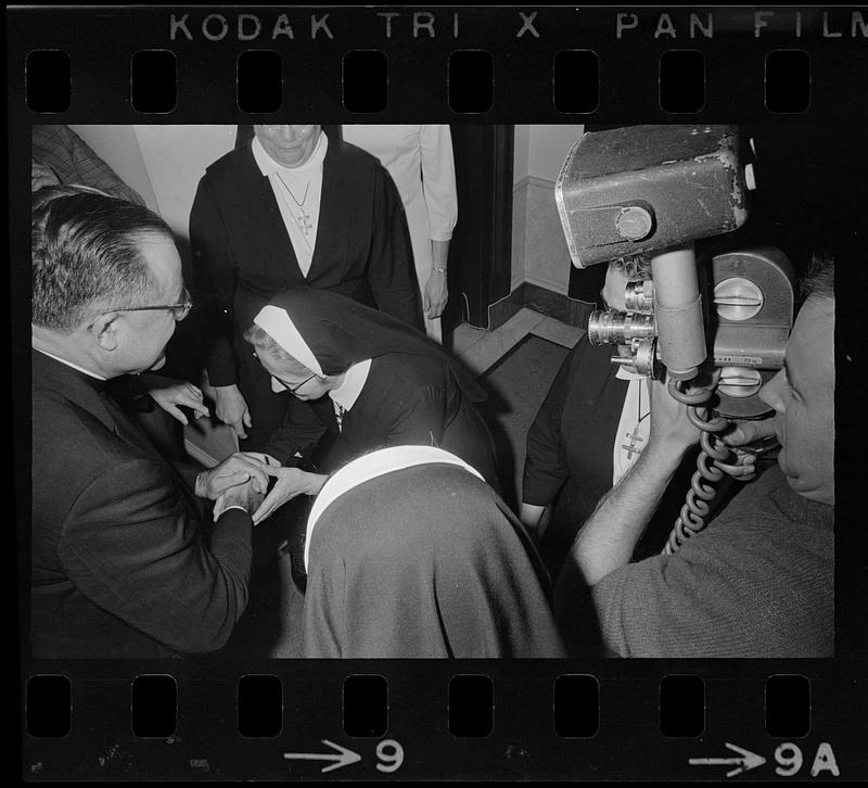 Cardinal Medeiros with nuns at his installation, Brighton - Digital ...
