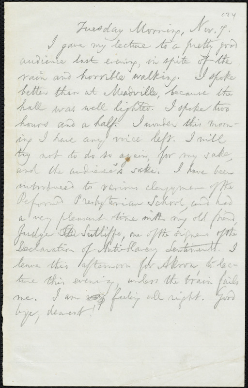 Letter from William Lloyd Garrison, [Warren, Ohio?], to Helen Eliza ...