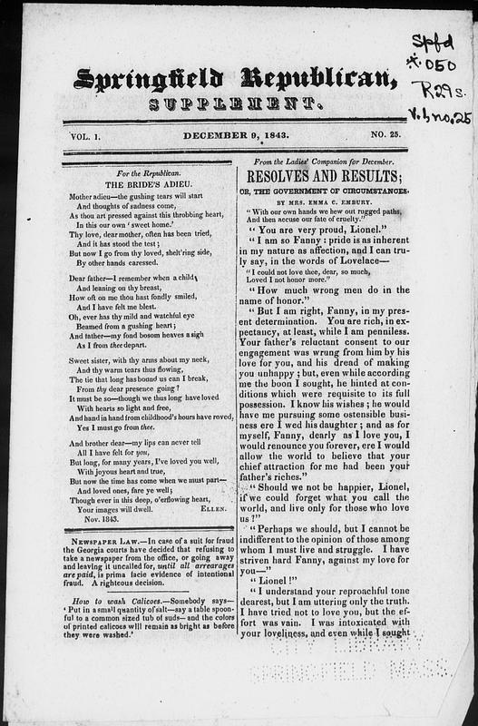 Springfield Republican. December 09, 1843 - Digital Commonwealth