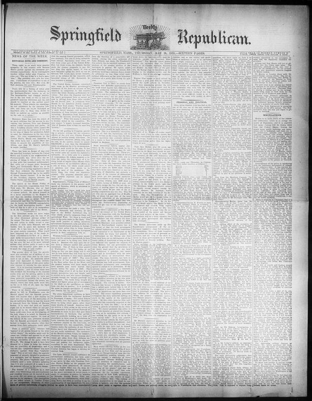 Springfield Weekly Republican - Digital Commonwealth