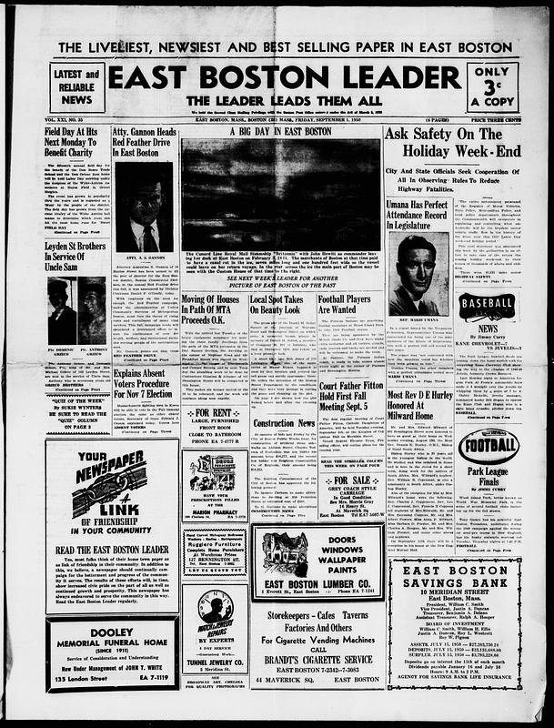 East Boston Leader. September 01, 1950 - Digital Commonwealth