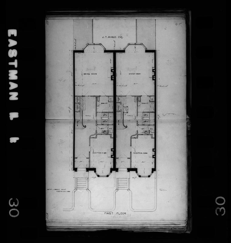 First floor plan drawing of 113-115 Beacon Street, Boston ...