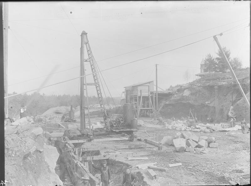 Red Bridge - Pile driver - Digital Commonwealth