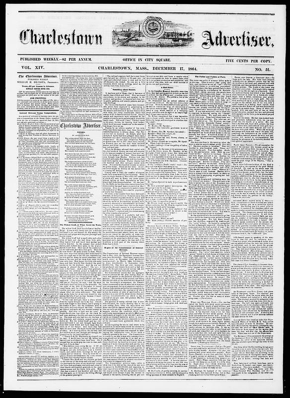 Charlestown Advertiser. December 17, 1864 - Digital Commonwealth