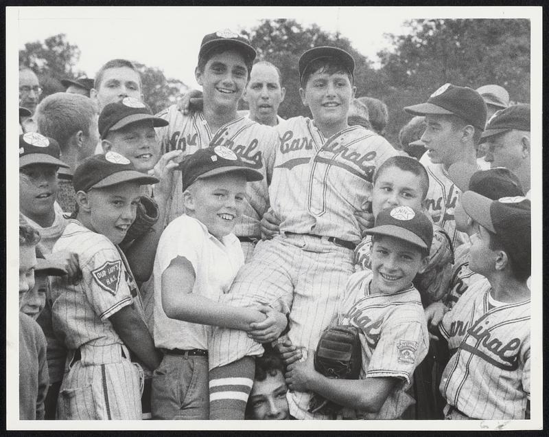 Winners Ride High-Shortstop Pete DiDomenico (left) and pitcher Don ...