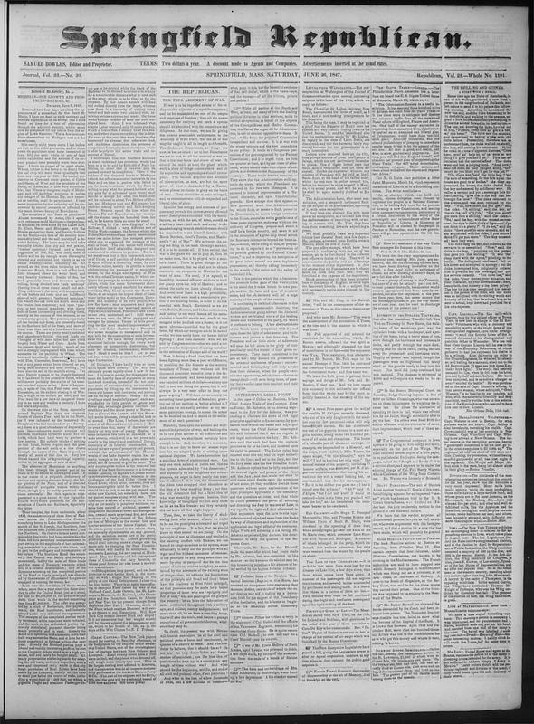 Springfield Republican. June 26, 1847 - Digital Commonwealth