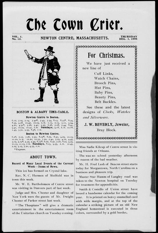 The Town Crier. December 01, 1898 - Digital Commonwealth