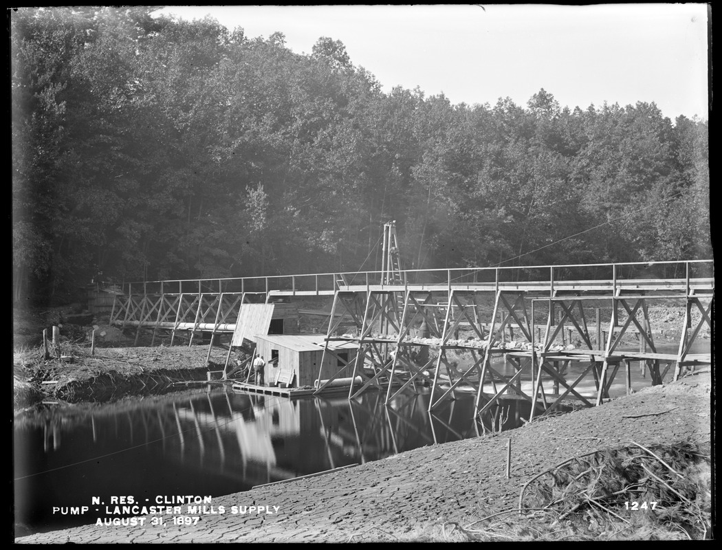 Wachusett Dam, pump above main dam site (Lancaster Mills water supply ...