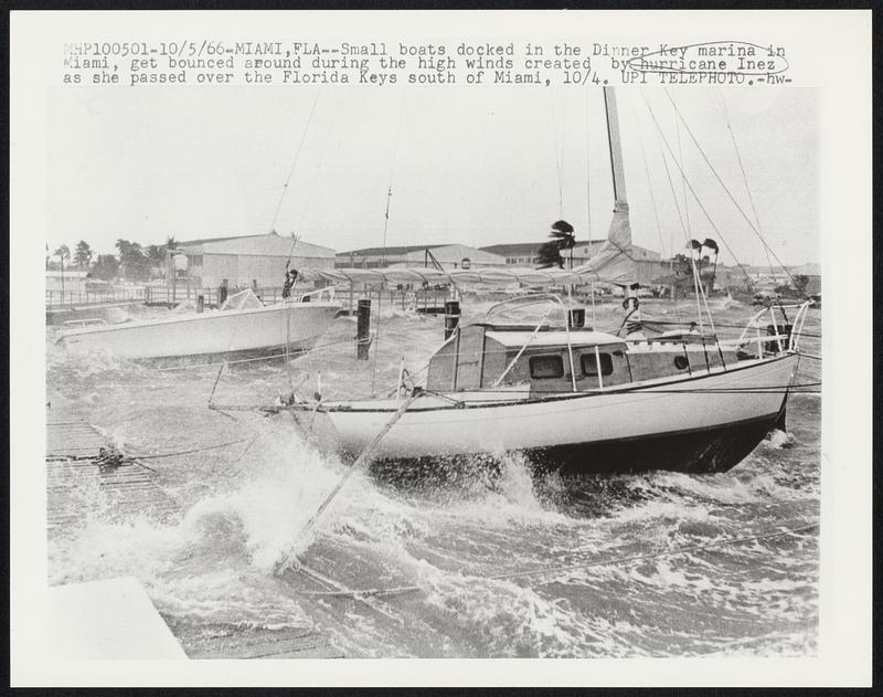 Miami, Fla--Small boats docked in the Dinner Key marina in Miami, get ...