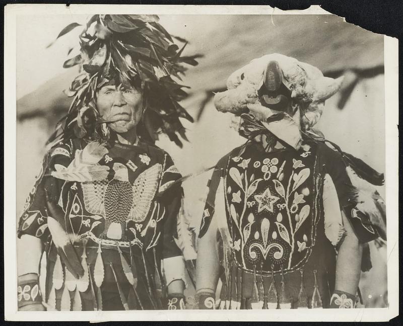 Indians Have Celebration. Beautifully embroidered costumes were worn by ...