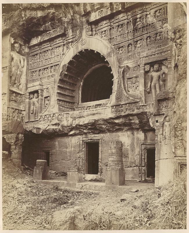 Ajanta, front of the Chaitya cave no. XXVI - Digital Commonwealth
