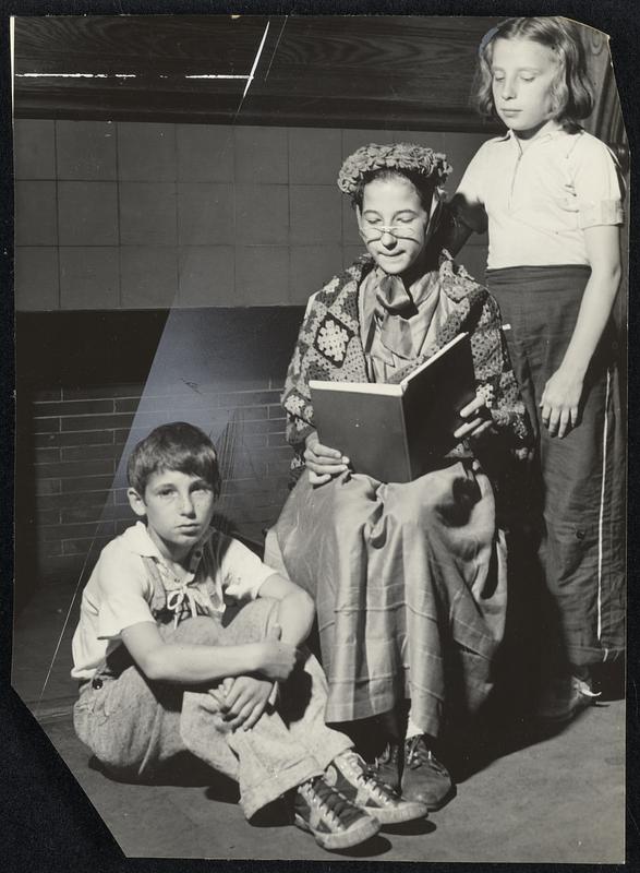 Top right, "Grandma" Josephine Pandolfo, aged 12, reads a story to her ...
