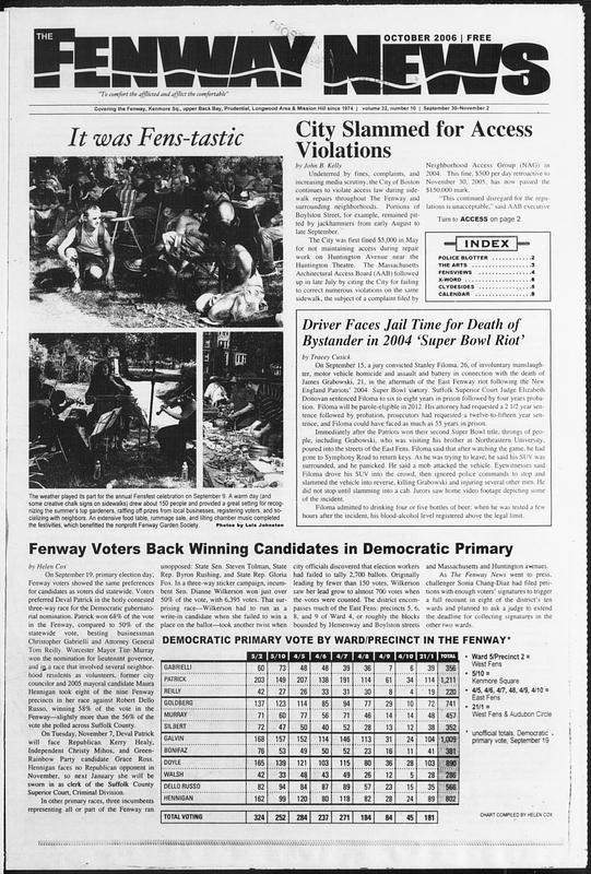 The Fenway News. October 01, 2006 - Digital Commonwealth