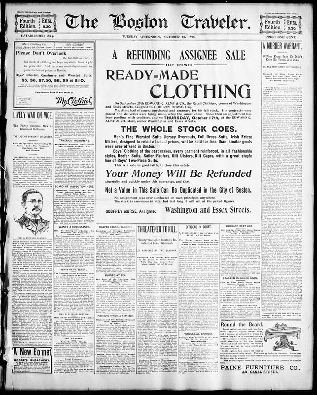 The Boston Traveler. October 15, 1895 - Digital Commonwealth