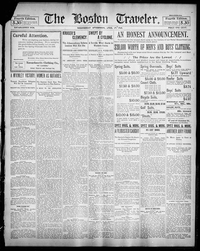 The Boston Traveler. April 29, 1896 - Digital Commonwealth