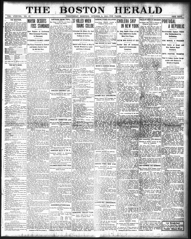 The Boston Herald. October 05, 1910 - Digital Commonwealth