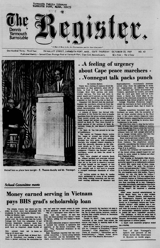The Dennis Yarmouth Barnstable Register. October 23, 1969 - Digital ...