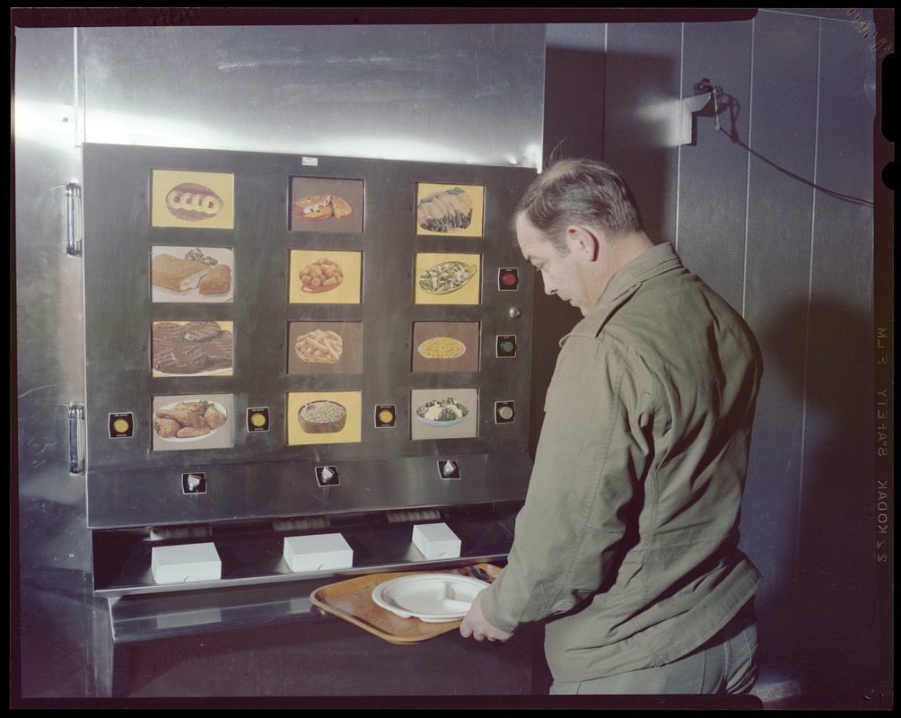 Vending machine w/Army sgt - Digital Commonwealth