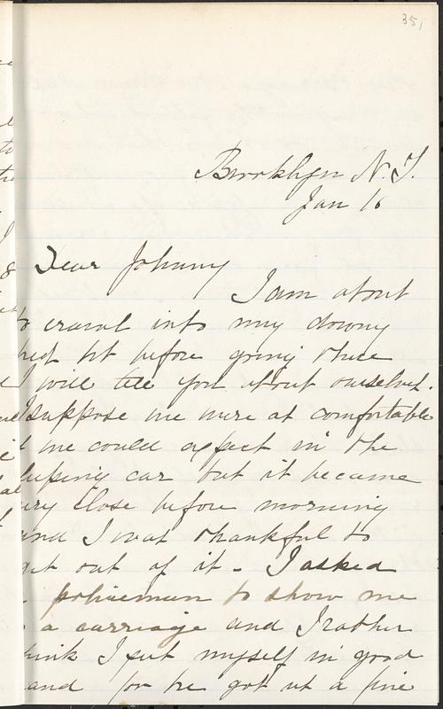 Letter from Mary W. Glover to John D. Long, January 10 - Digital ...