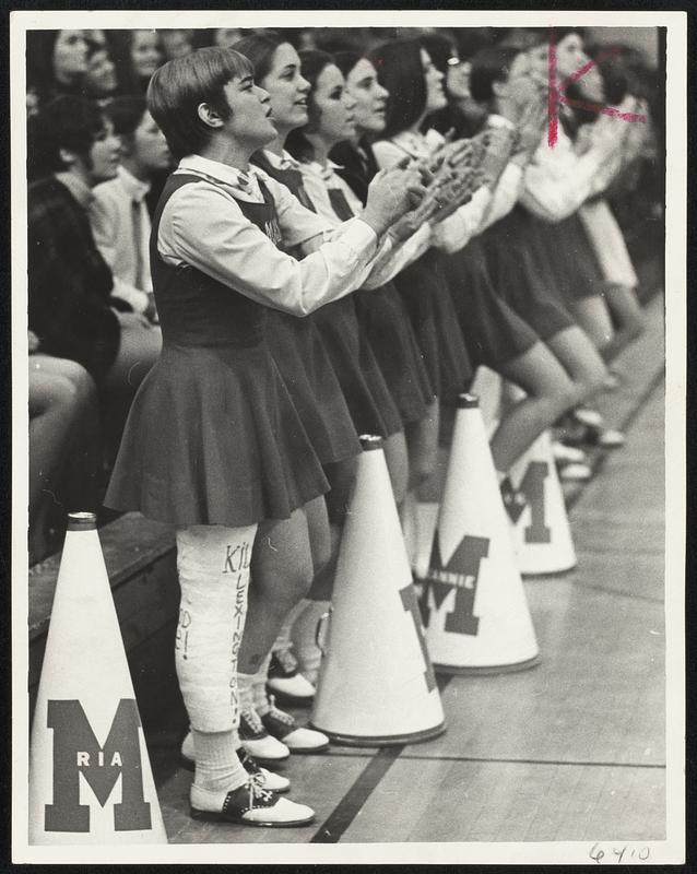 Melrose Cheerleader Maria DiMeo (left) didn’t let broken leg suffered ...