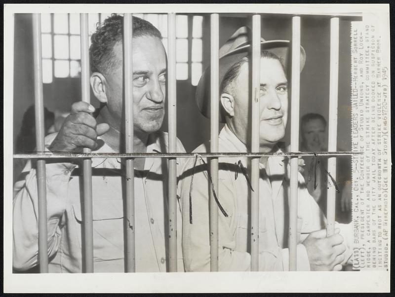 Strike Leaders Jailed--Herbert Sorrell (left), president f the ...