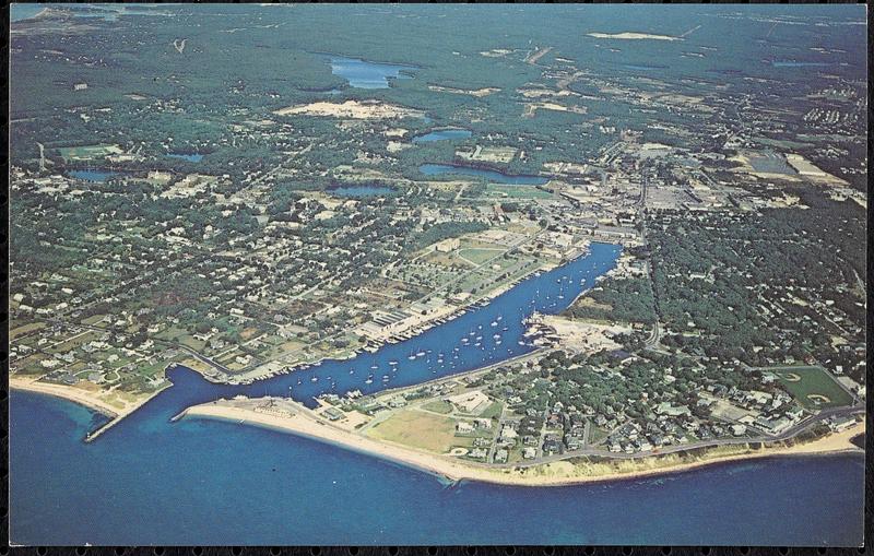 Aerial View of Falmouth Harbor - Digital Commonwealth