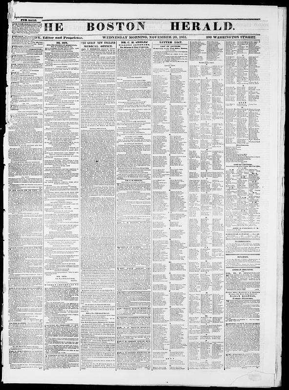 The Boston Herald. November 20, 1861 - Digital Commonwealth